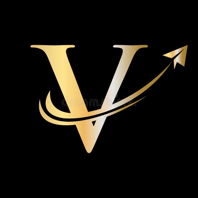 Letter V Travel Logo Vector Template. Initial Travel Logo on Letter V ...