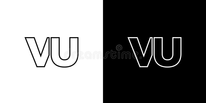 Letter V and U, VU Logo Design Template. Minimal Monogram Initial Based ...