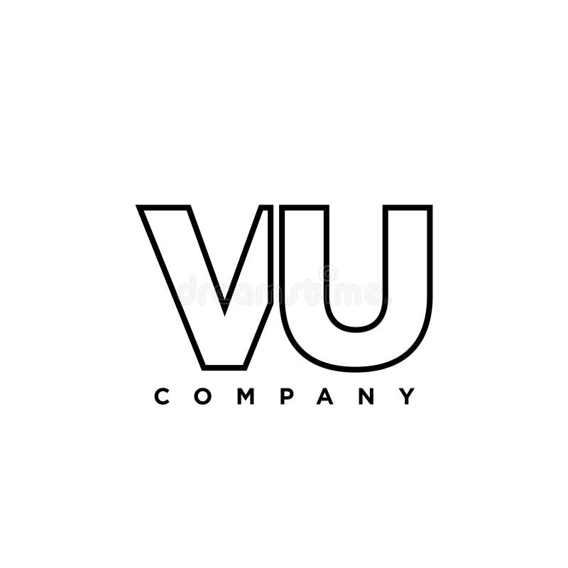 Letter V and U, VU Logo Design Template. Minimal Monogram Initial Based ...