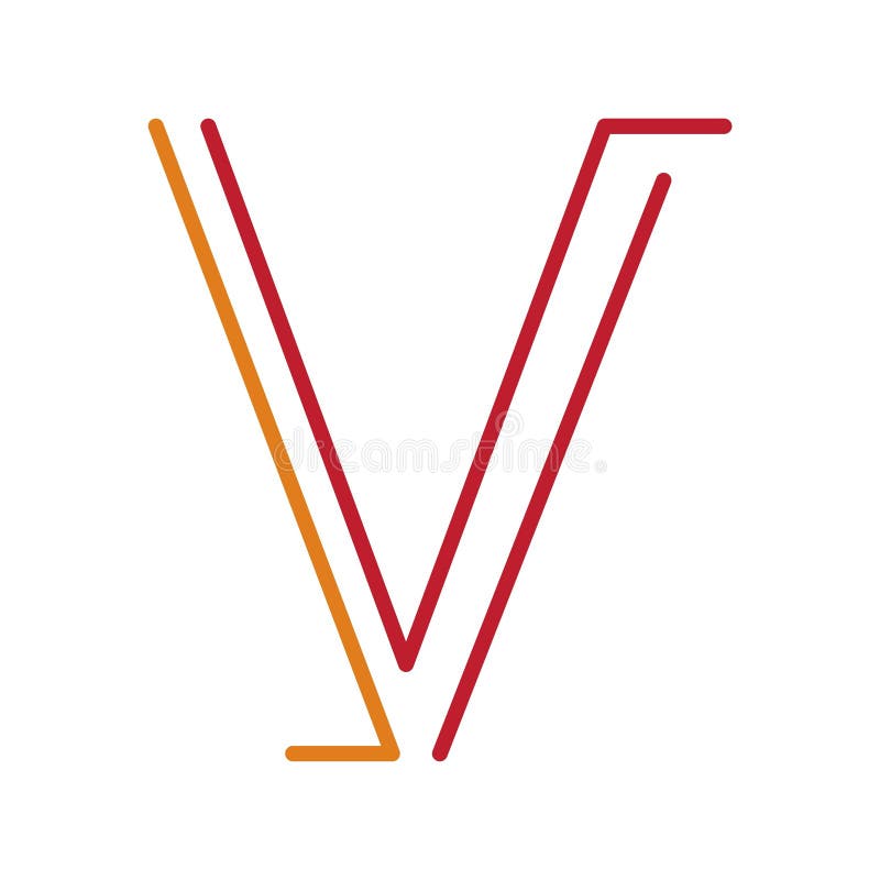 Letter V. Vector Illustration Decorative Design Stock Vector ...