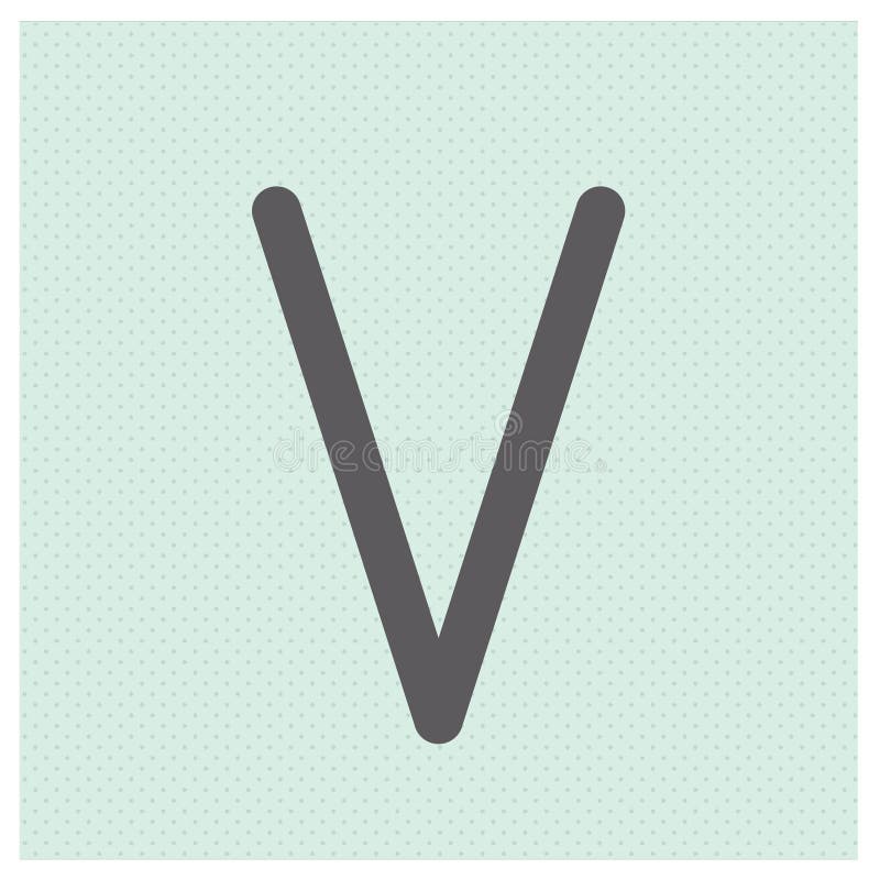 Letter V. Vector Illustration Decorative Design Stock Vector ...