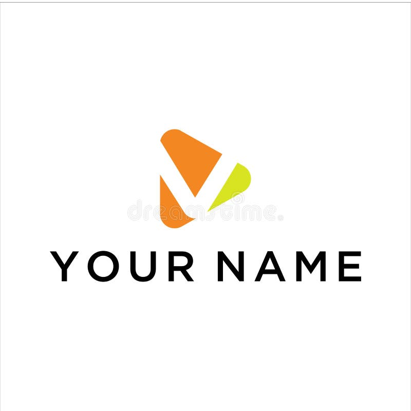 Letter V Vector Logo Modern Abstract Graphic Stock Vector ...