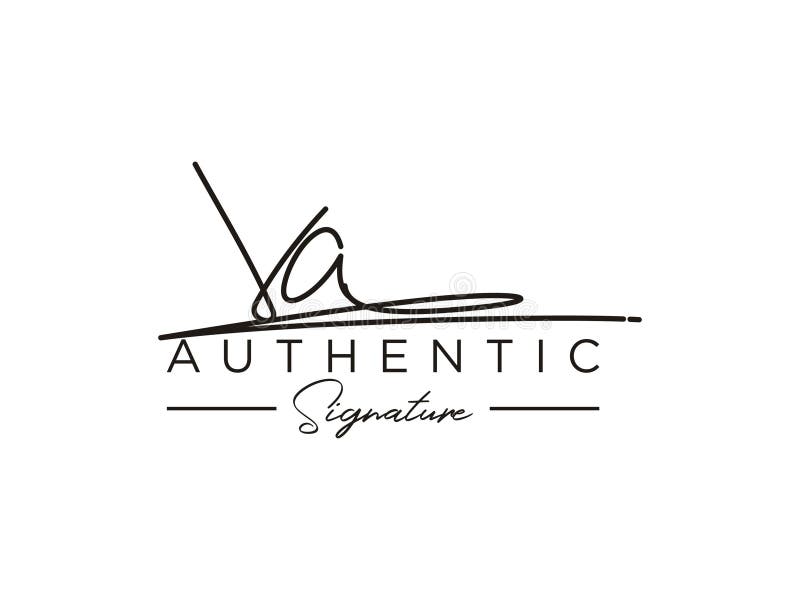 Letter VA Signature Logo Template Vector Stock Vector - Illustration of ...