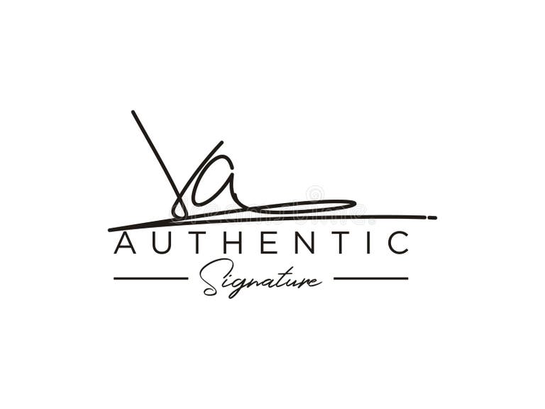 Letter VA Signature Logo Template Vector Stock Vector - Illustration of ...