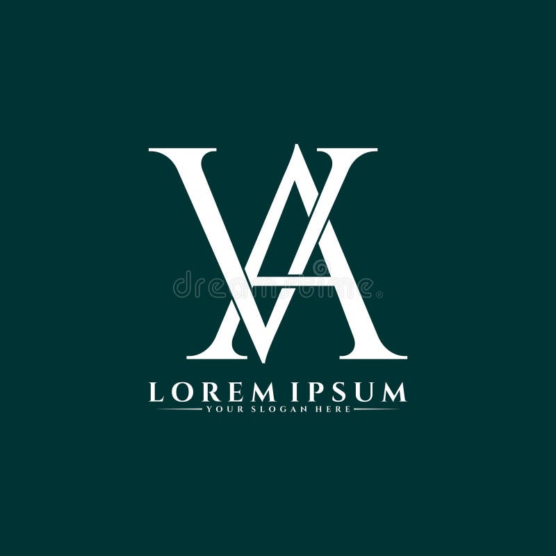 Letter VA Simple Monogram Logo Icon Design. Stock Vector - Illustration ...