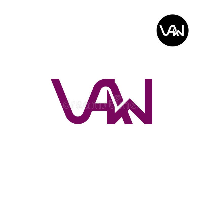 Letter VAW Monogram Logo Design Stock Vector - Illustration of alphabet ...