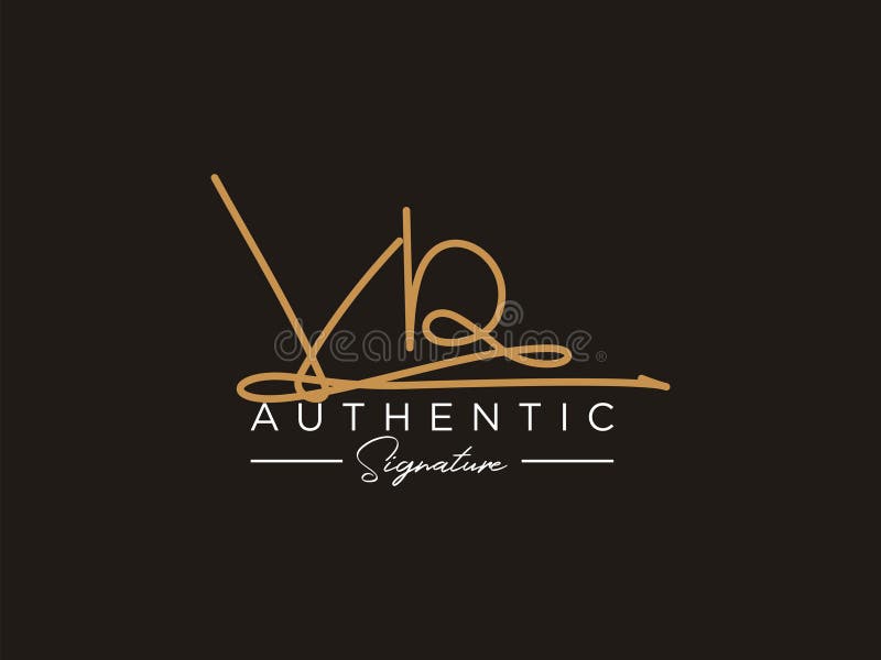 Letter VB Signature Logo Template Vector Stock Vector - Illustration of ...