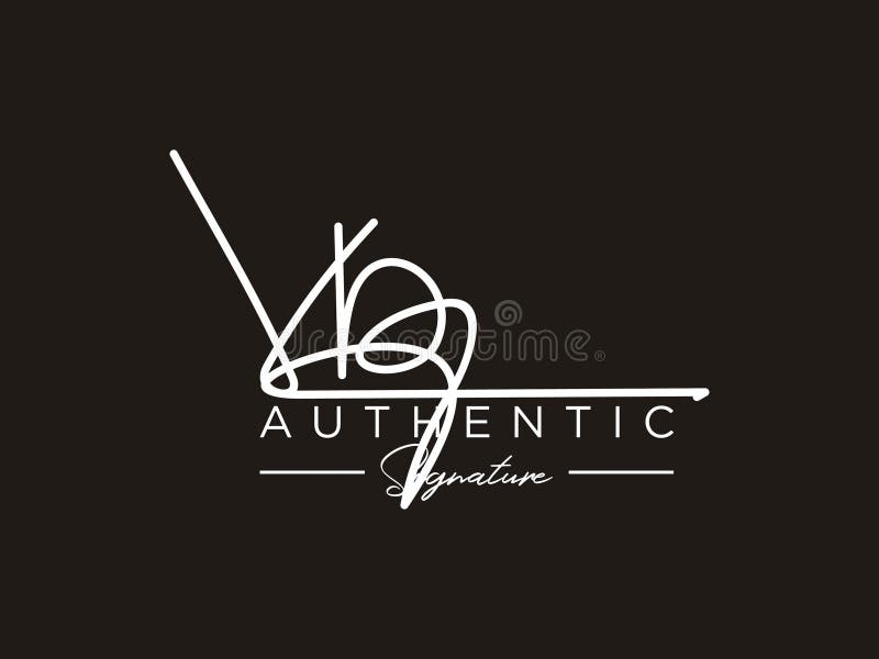 Letter VB Signature Logo Template Vector Stock Vector - Illustration of ...