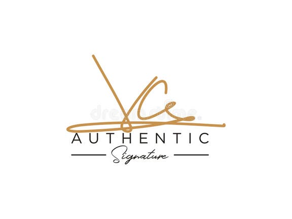 Letter VC Signature Logo Template Vector Stock Vector - Illustration of ...