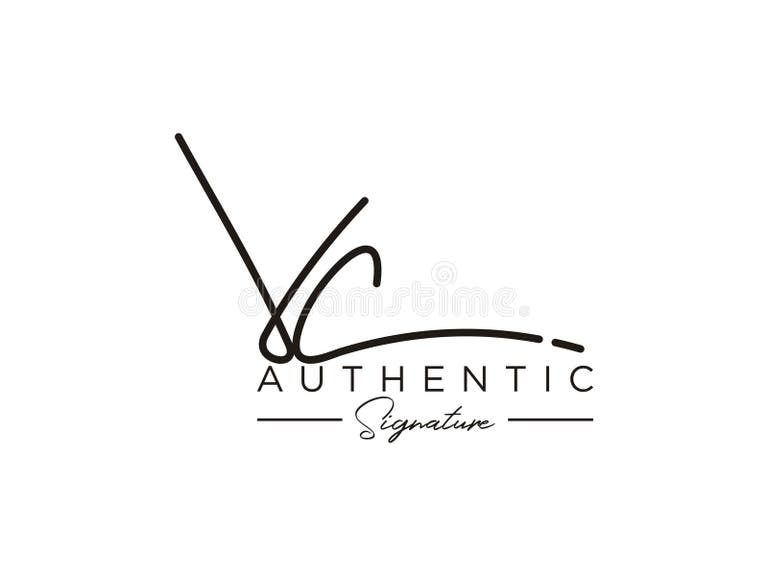 Letter VC Signature Logo Template Vector Stock Vector - Illustration of ...