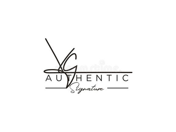 Letter VC Signature Logo Template Vector Stock Vector - Illustration of ...