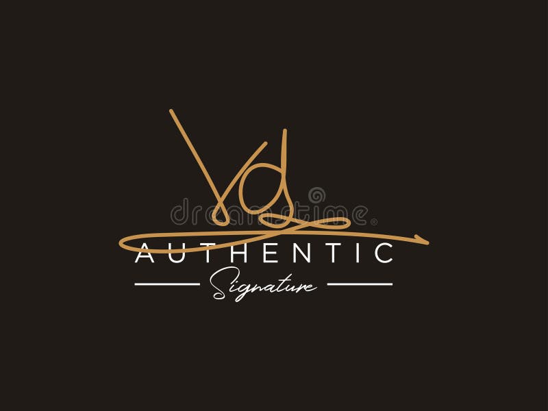 Letter VD Signature Logo Template Vector Stock Vector - Illustration of ...