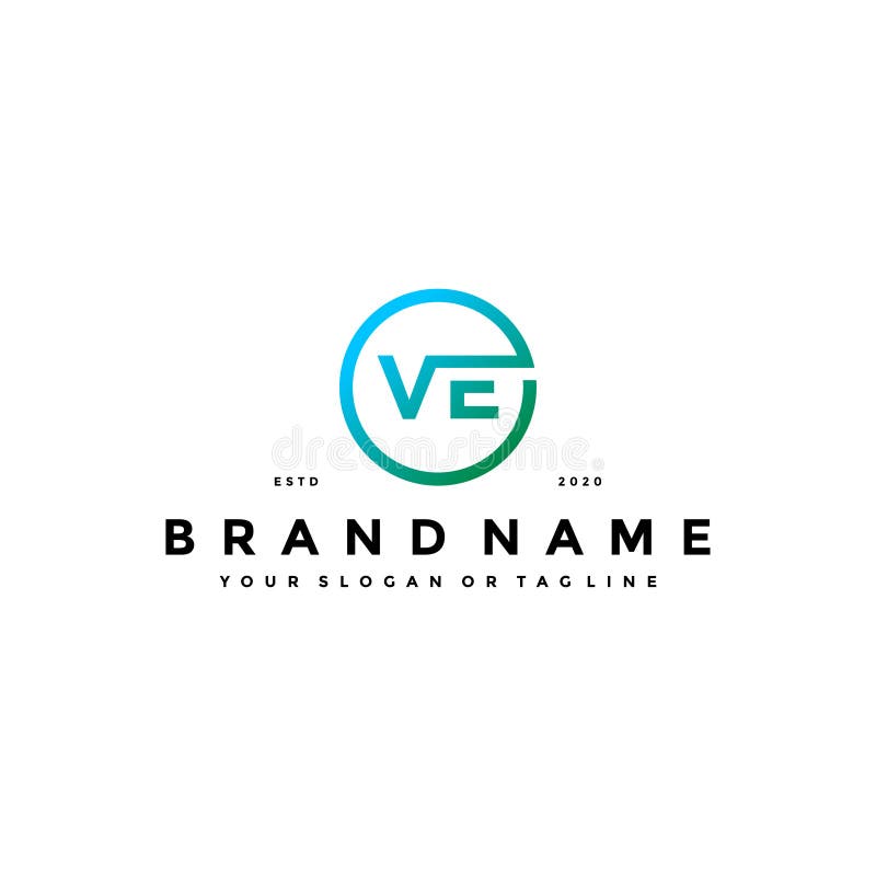 Letter VE Logo Design Vector Stock Vector - Illustration of geometric ...