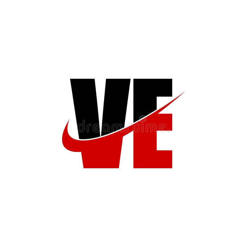 Letter VE Simple Monogram Logo Icon Design. Stock Vector - Illustration ...