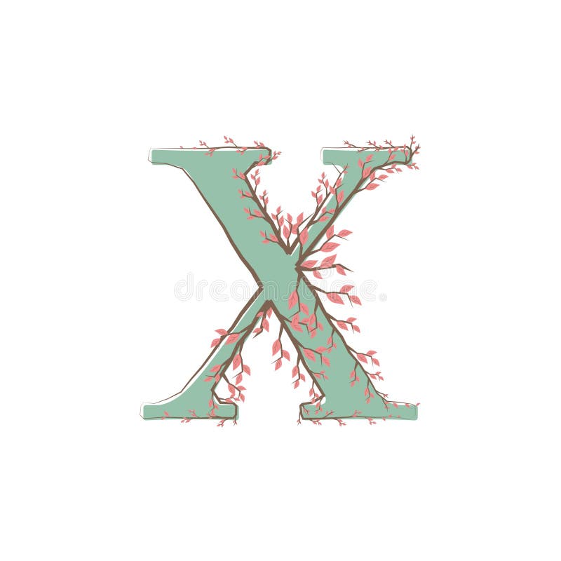 Letter X. Vector Illustration Decorative Design Stock Vector ...