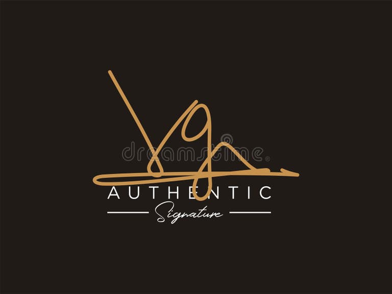 Letter VG Signature Logo Template Vector Stock Vector - Illustration of ...