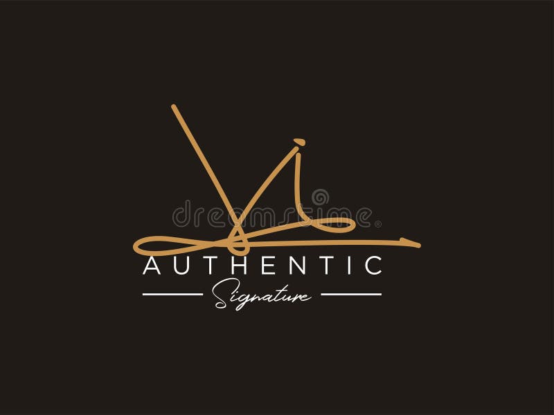 Letter VI Signature Logo Template Vector Stock Vector - Illustration of ...
