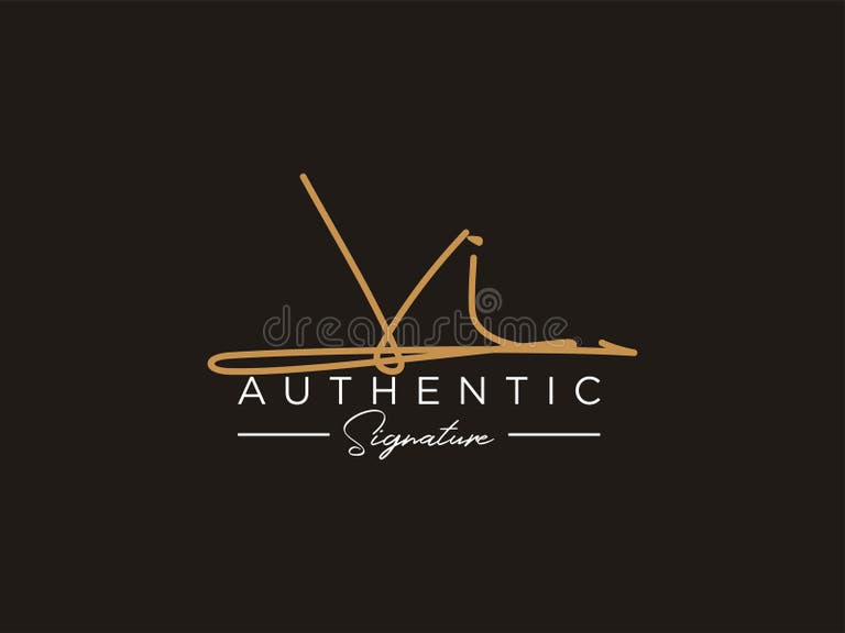 Letter VI Signature Logo Template Vector Stock Vector - Illustration of ...
