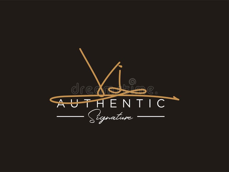 Letter VI Signature Logo Template Vector Stock Vector - Illustration of ...