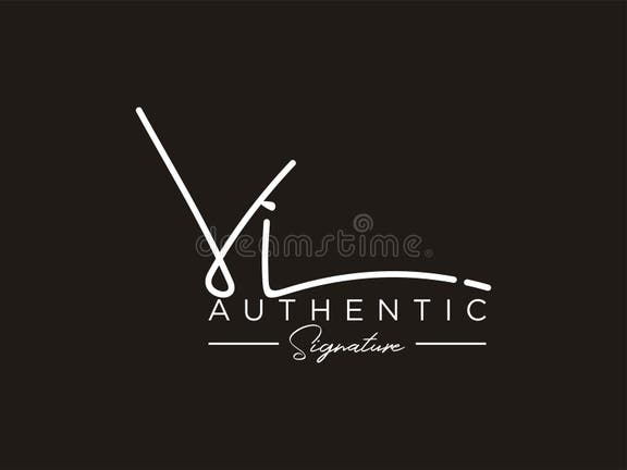 Letter VI Signature Logo Template Vector Stock Vector - Illustration of ...