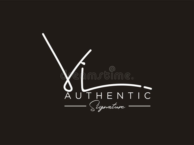 Letter VI Signature Logo Template Vector Stock Vector - Illustration of ...