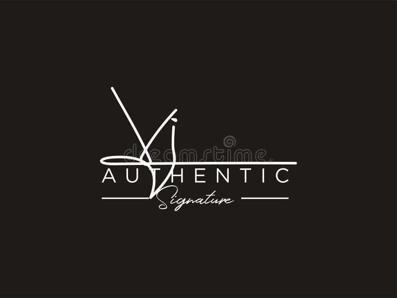 Letter VI Signature Logo Template Vector Stock Vector - Illustration of ...