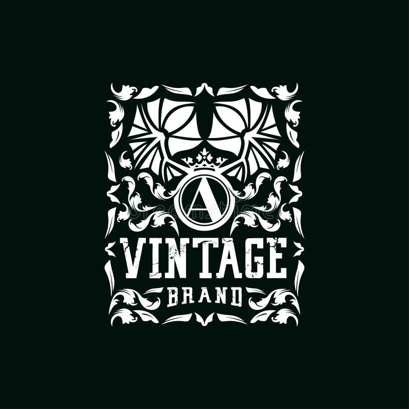 Letter a Vintage Logo Design Vector Stock Vector - Illustration of ...