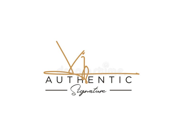 Letter VJ Signature Logo Template Vector Stock Vector - Illustration of ...