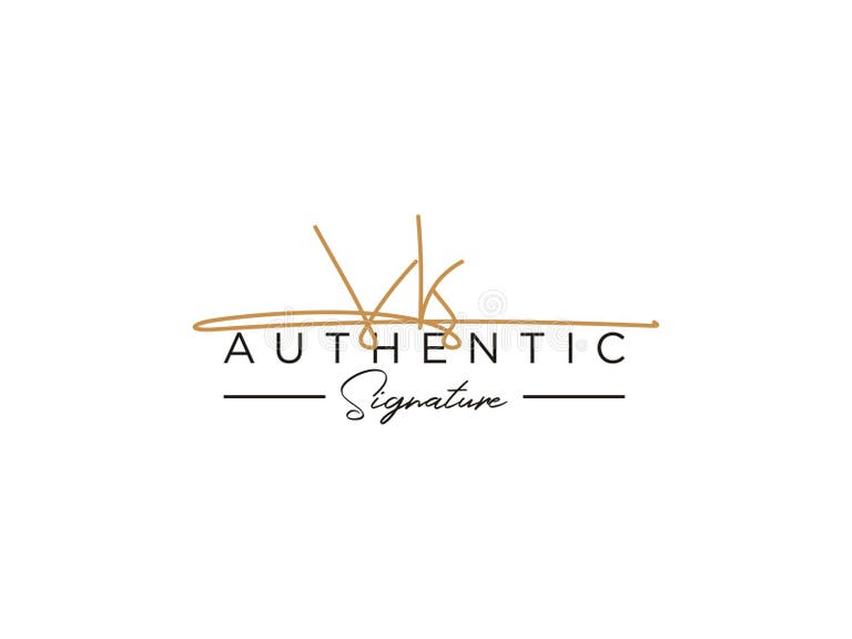 Letter VK Signature Logo Template Vector Stock Vector - Illustration of ...