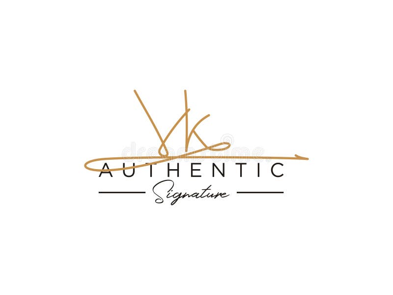 Letter VK Signature Logo Template Vector Stock Vector - Illustration of ...