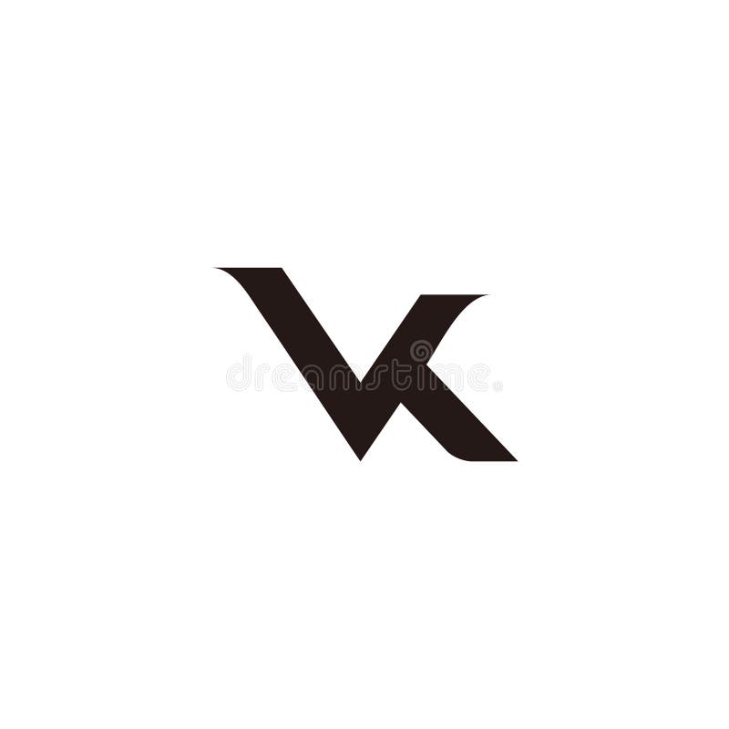 Letter Vk Simple Geometric Link Line Logo Vector Stock Vector ...