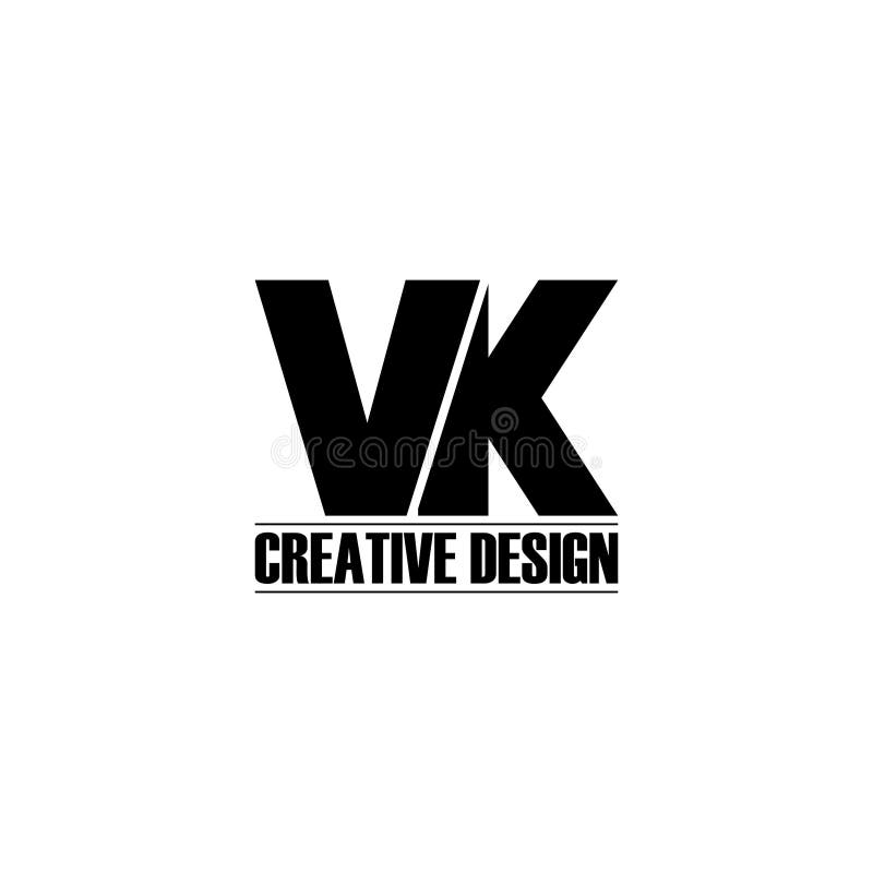 Letter VK Simple Monogram Logo Icon Design. Stock Vector - Illustration ...