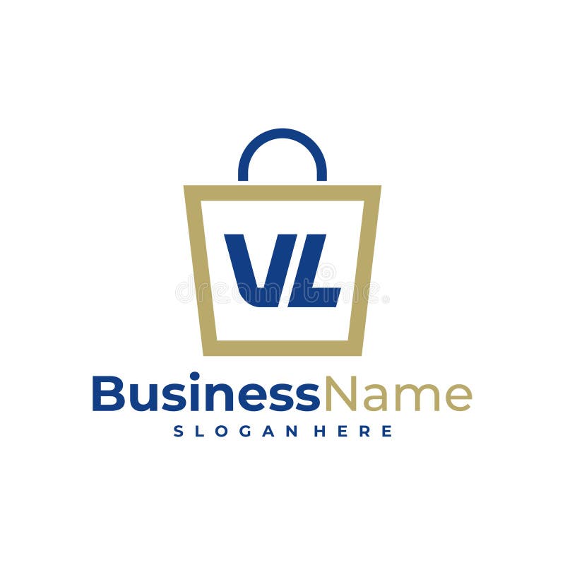 Letter VL Shop Logo Design Vector. Luxury VL Logo Design Template ...