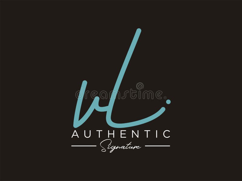 Letter VL Signature Logo Template Vector Stock Vector - Illustration of ...