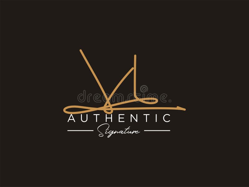 Letter VL Signature Logo Template Vector Stock Vector - Illustration of ...