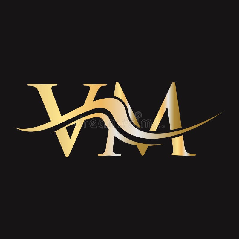 Letter VM Logo Design. Initial VM Logotype Template for Business and ...