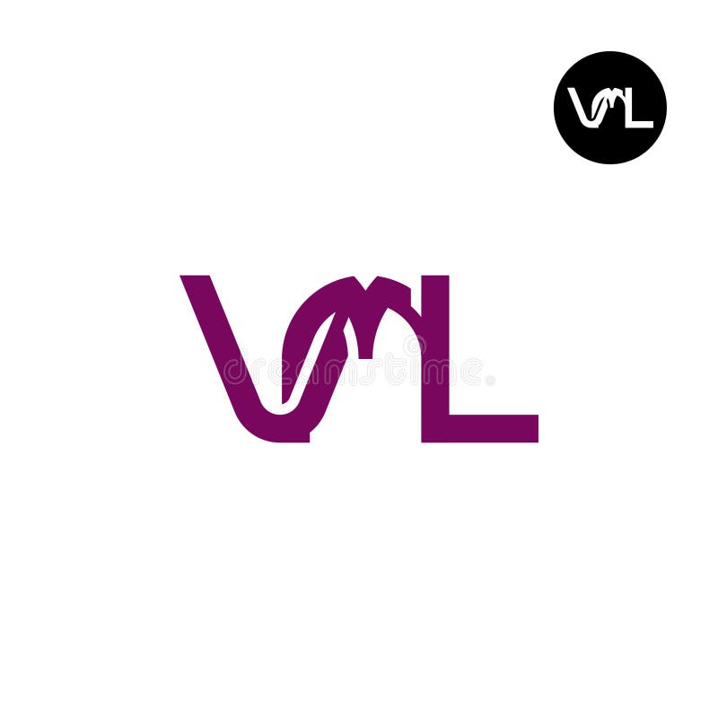 Letter VML Monogram Logo Design Stock Vector - Illustration of initial ...