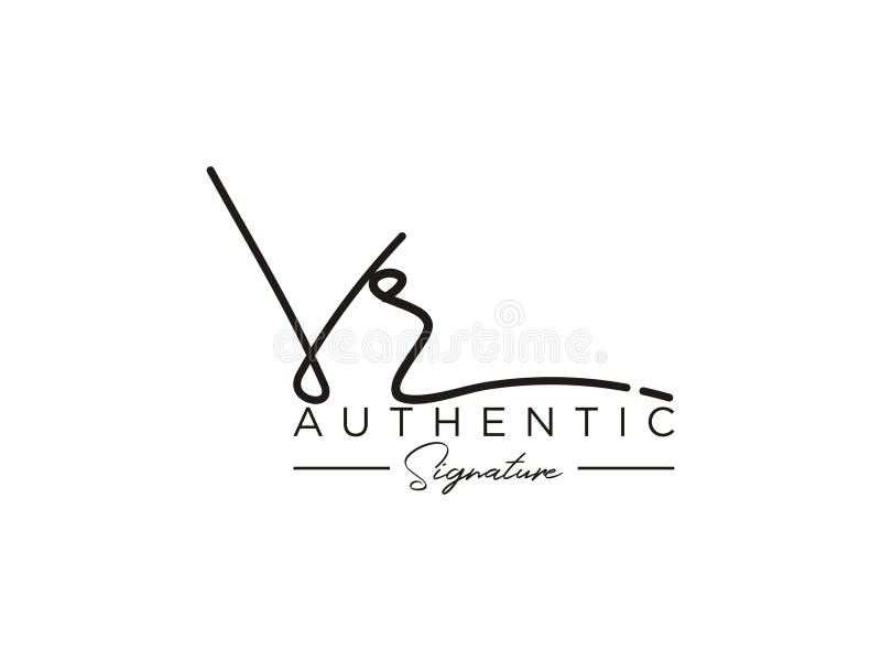 Letter VR Signature Logo Template Vector Stock Vector - Illustration of ...