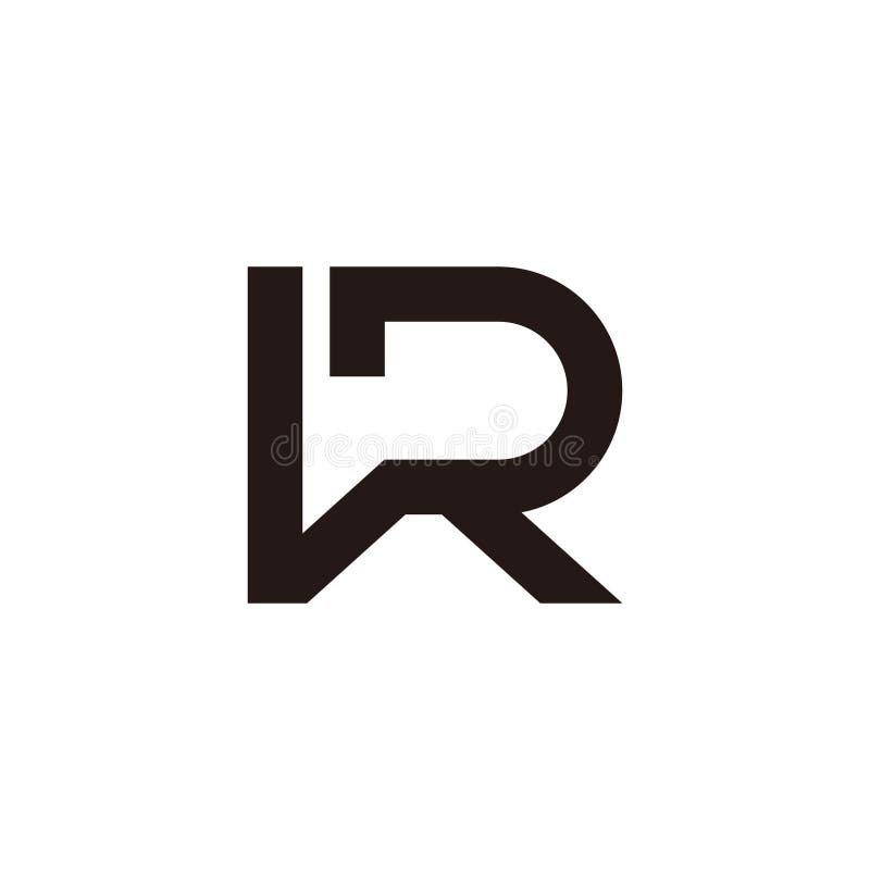 Letter Vr Simple Linked Geometric Lines Logo Vector Stock Vector ...