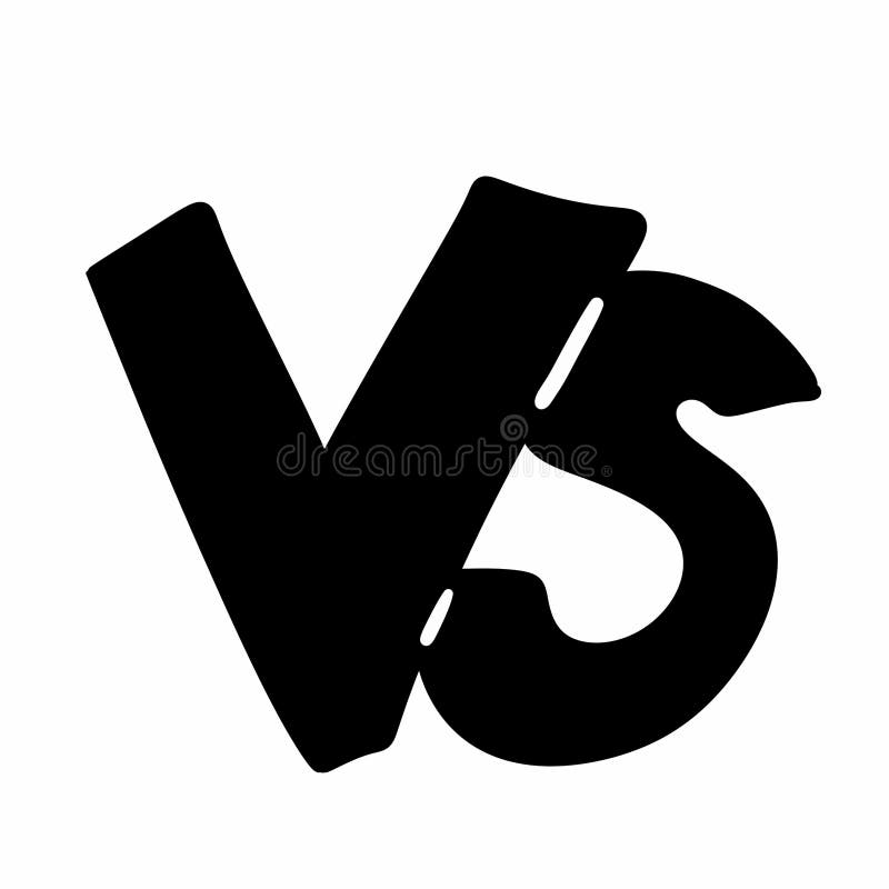 Letter Vs Logo on White Background Stock Illustration - Illustration of ...
