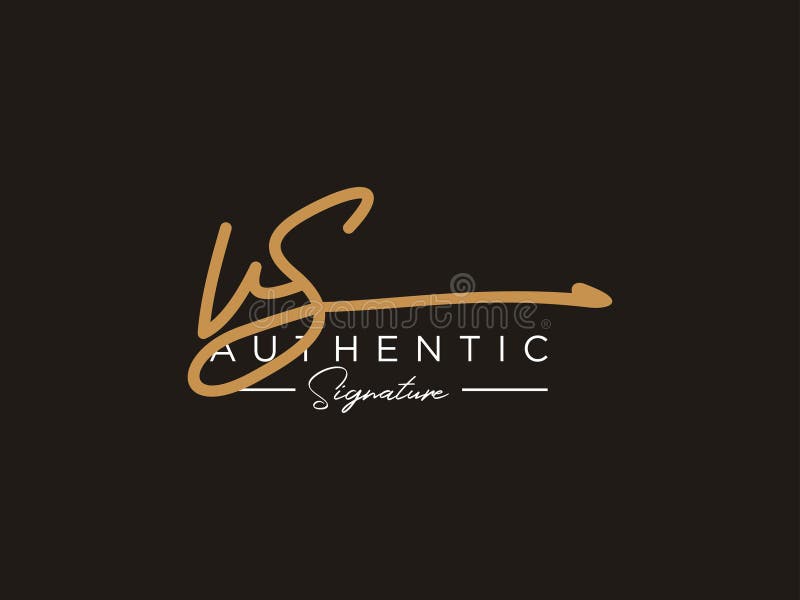 Letter VS Signature Logo Template Vector Stock Vector - Illustration of ...