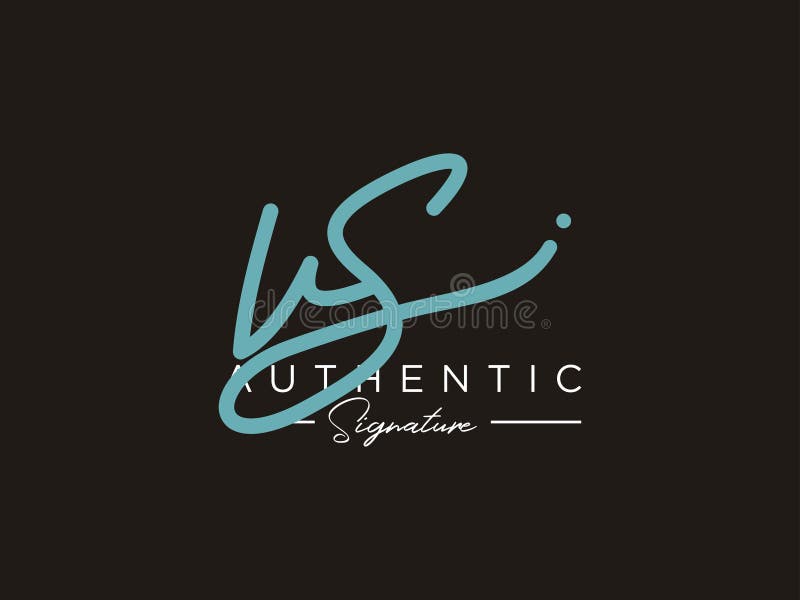 Letter VS Signature Logo Template Vector Stock Vector - Illustration of ...