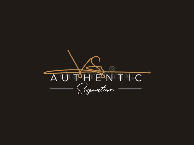 Letter VS Signature Logo Template Vector Stock Vector - Illustration of ...