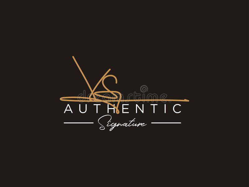Letter VS Signature Logo Template Vector Stock Vector - Illustration of ...