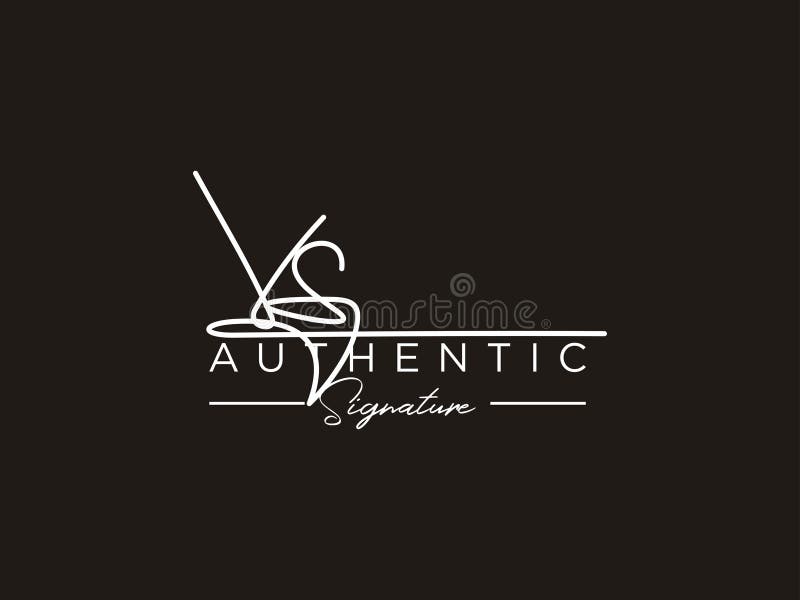 Letter VS Signature Logo Template Vector Stock Vector - Illustration of ...