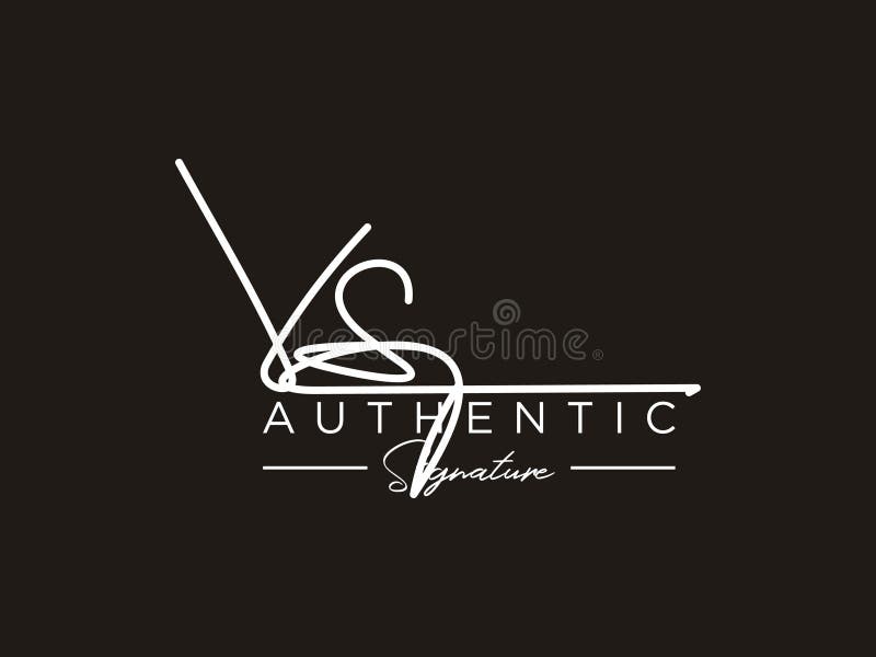 Letter VS Signature Logo Template Vector Stock Vector - Illustration of ...