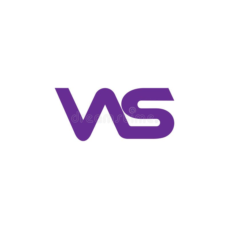 Letter Vs Simple Linked Design Geometric Symbol Logo Vector Stock ...