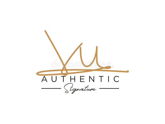 Letter VU Signature Logo Template Vector Stock Vector - Illustration of ...