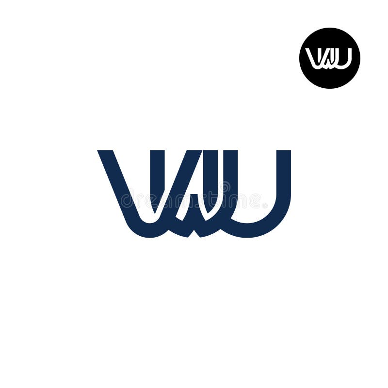 Letter VWU Monogram Logo Design Stock Vector - Illustration of linked ...