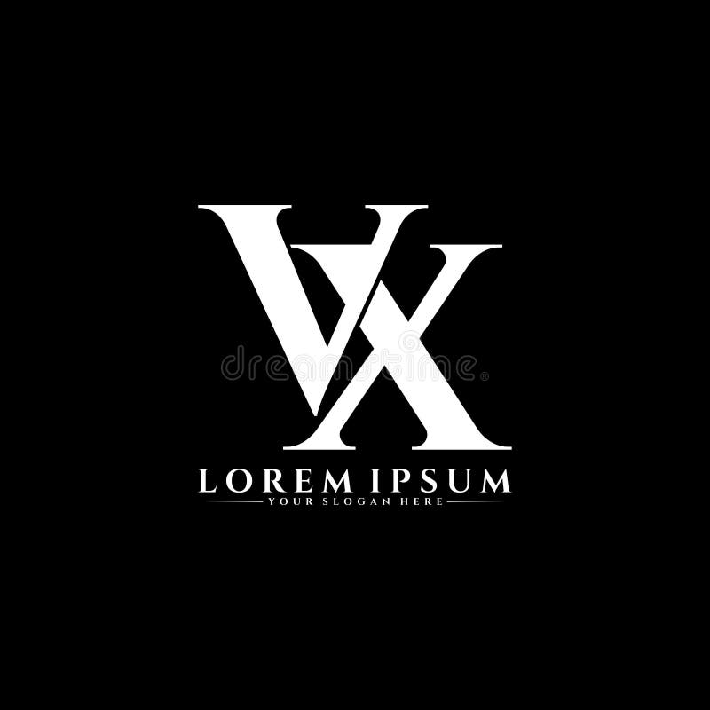 Letter VX Simple Monogram Logo Icon Design. Stock Vector - Illustration ...